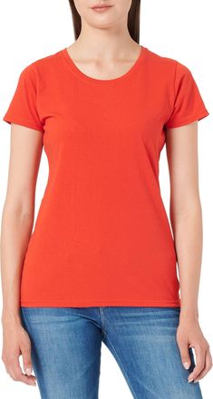 Fruit Of The Loom Lady-Fit Valueweight T S M L XL XXL XXL XXL sowie einen Pluspolkalender im Visitenkartenformat, Farbe:rot, Gr&ouml;&szlig;e:M