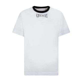Givenchy Logo Print Wei&szlig;es T-Shirt - - Tops - Herren - Wei&szlig; - S
