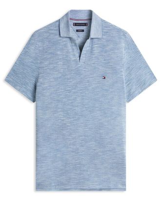 Tommy Hilfiger Meliertes Piqu&eacute;-Poloshirt mit Variokragen, Regular Fit in
