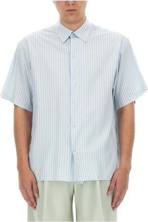 Lanvin Homme, Chemises, Bleu, Taille: 3XL Bowling Shirt