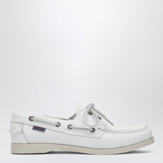 Sebago Damen-Bootsschuh Portland aus Leder in Wei&szlig;