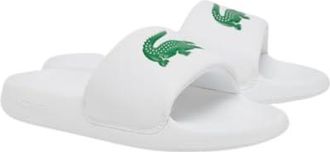 Lacoste Femme Womens Serve Slide 1.0 Sandale, WHT/GRN, 39.5 EU