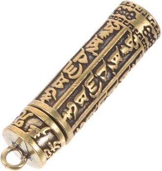 Hemoton Porte-Cl&eacute;s en Laiton Vintage Multifonctionnel de Tonneau Ouvrable Pendentif D&eacute;coratif Suspendu pour Paquet et Cl&eacute; de Voiture Accessoire R&eacute;tro Artisana