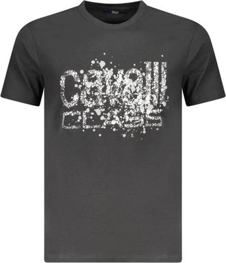 Cavalli T-Shirt mit Spritzerdruck - - Tops - Herren - Schwarzk - M