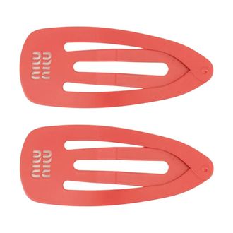 Miu Miu Haarspangen aus Metall - - Accessories - Damen - Rot - ONE SIZE