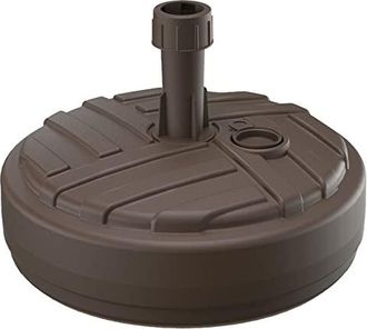 Prosperplast Runde Polyethylen -Regenschirm -Basis mit gestreiftem Design 39 x 39 x 13 cm in Schokoladenfarbe