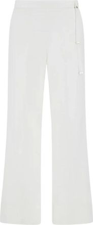 Herno Femme, Pantalons, Blanc, Taille: 38 FR Pantalon Palazzo &agrave; Poches