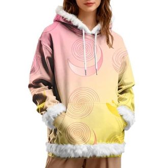 Generic Pull &agrave; capuche imprim&eacute; pour femme | D&eacute;contract&eacute; &agrave; manches longues Coupe ample Sweat &agrave; capuche pour femme, 1 pi&egrave;ce., XXL