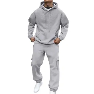 Generic Surv&ecirc;tement pour homme - 2 pi&egrave;ces - Style d&eacute;contract&eacute; et &eacute;l&eacute;gant - Avec cordon de serrage - Sweat &agrave; capuche et pantalon de surv&ecirc;tement - Chaud pour lh