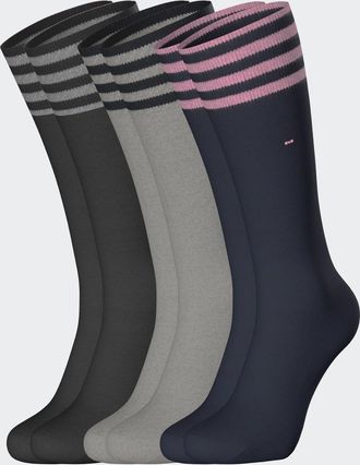 Eden Park Lot De 3 Paires De Chaussettes &Agrave; Bords Ray&eacute;s En Coton Stretch