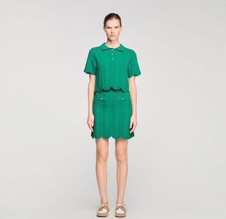 Sandro Jupe courte en maille fantaisie