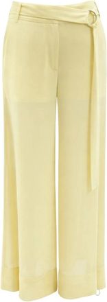 Simona Corsellini Femme, Pantalons, Jaune, Taille: 40 FR Wide Pantalons
