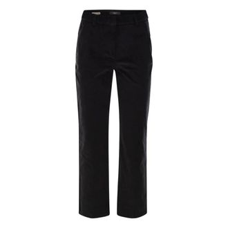 Max Mara Femme, Pantalons, Noir, Taille: 34 FR Pantalon en Velours de Coton Pur