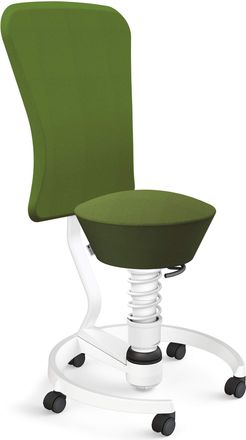 Aeris Swopper - Hocker mit Lehne - Bürohocker höhenverstellbar - Schreibtischstuhl gegen Rückenschmerzen - Ergonomischer Bürostuhl und Sitztrainer, Feder Lo