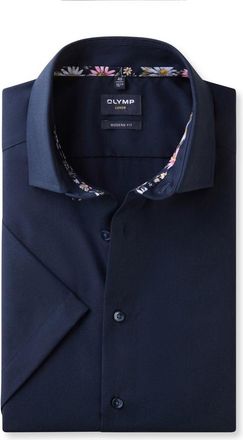Olymp Luxor, Modern Fit, Kurzarmhemd aus Baumwolle in