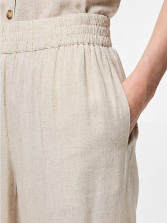 Pieces Schlupfhose PCPIA HW WIDE CULOTTE WVN NOOS Sommerhose, mit Leinen
