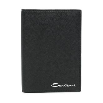 Santoni Leder-Geldb&ouml;rse - - Accessories - Herren - Schwarzk - ONE SIZE
