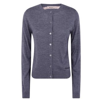 N&deg;21 Klassischer Cardigan - - Knitwear - Damen - Grau - XS