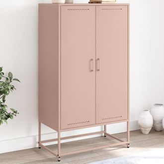 vidaXL Highboard Rosa 68,5x38,5x123,5 cm Stahl Vidaxl