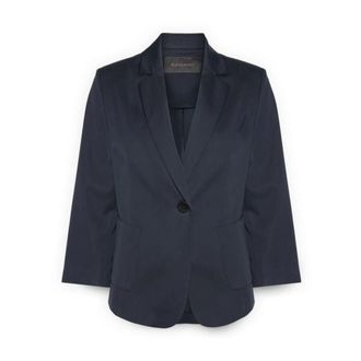 Elena Miro Stretch Satin Blazer - - Jackets - Damen - Blau - 5XL