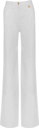 Elisabetta Franchi Schlagjeans - Wei&szlig;