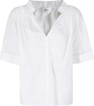 Meimeij Femme, Blouses et Chemises, Blanc, Taille: 38 FR Blouse M6Pa07