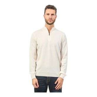 HUGO BOSS Homme, Pulls, Blanc, Taille: 2XL Pull Blanc Col en V D&eacute;tails Exclusifs