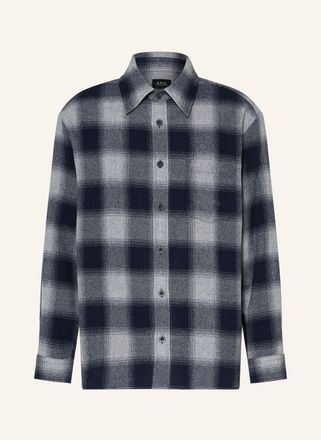 A.P.C. Flanellhemd Malaury Comfort Fit grau
