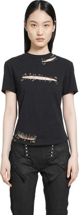 Dilara Findikoglu Black Safety Pin T-Shirt