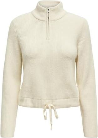 Only Pull Onlfia Ls Zip Col Haut CC KNT pour Femme, Whitecap Gray/Detail:Melange, M