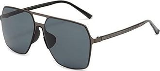 Generic Lunettes de soleil polarisées à large monture pour hommes 2025, lunettes de conduite pour conducteur daffaires (couleur : B, taille : moyenne)