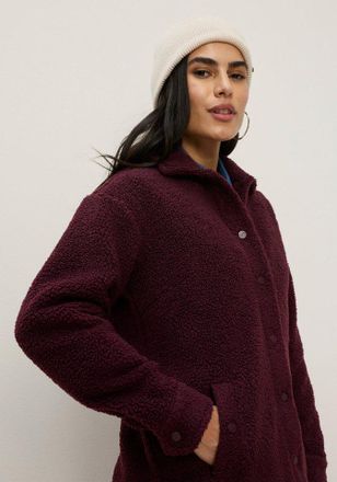 Tamaris Fleecejacke aus Teddy Fleece Jacke mit Hemdkragen und Druckkn&ouml;pfen
