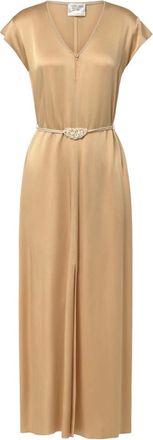 Forte_Forte Femme, Robes, Beige, Taille: 38 FR Robe Midi Satin&eacute;e