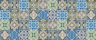 Vilber Großer Chef Lissabon Teppich, Vinyl und PVC, Bunt, 75 cm x 180 cm x 0.2 cm