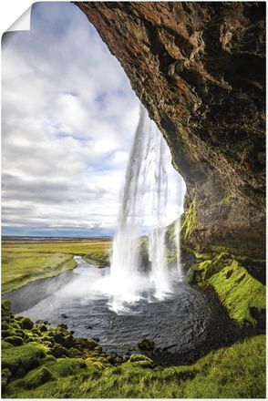 Artland Wanddeko Poster & Kunstdrucke Wandposter Deko Natur Landschaft Wasserfall Seljalandsfoss Island U5LN