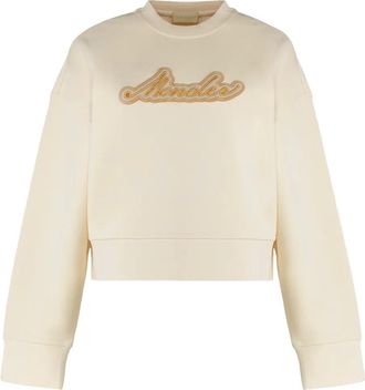 Moncler Sweatshirt mit Rundhalsausschnitt - Nude