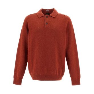 Paul Smith Merino-Woll Poloshirt - - Tops - Herren - Rot - M