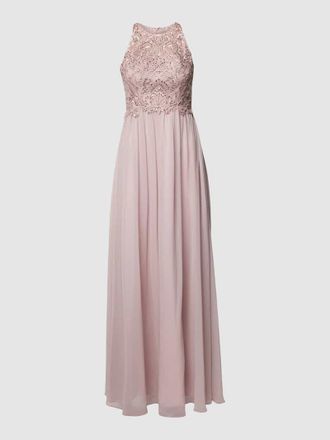 Laona Abendkleid mit floralen Stickereien und Zierbesatz