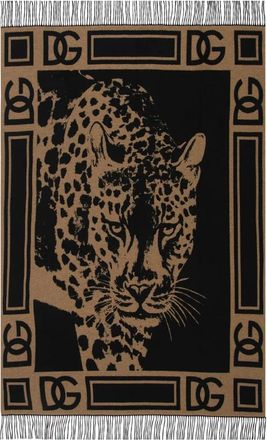 Dolce & Gabbana unisex, Accessoires, Noir, Taille: ONE Size Plaid en cachemire jacquard