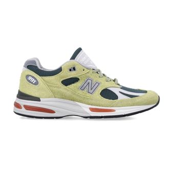New Balance Homme, Chaussures, Vert, Taille: 45 EU 991v2 Baskets