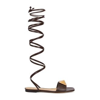 Valentino Garavani Femme, Chaussures, Brun, Taille: 40 EU Sandales Spiral