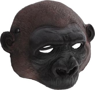 Luxshiny Gorilla Maske aus PU f&uuml;r Halloween Einzigartige Tier Cosplay Maske f&uuml;r Kost&uuml;mparty und Veranstaltungen Gruselige Affenmaske f&uuml;r Unvergessliche