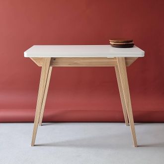 RAGABA home24 Konsolentisch Klappbar 90 x 76 x 45cm Weiß/Weiß