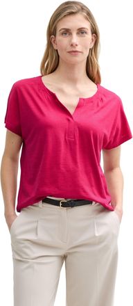 Tom Tailor Damen 1047067 T-Shirt, 37989-Raspberry Red, XXL