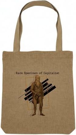 Fabulous Sac Shopping Tote Bag Aspect Lin - Rare Specimen of Capitalist Illustration Ancient Humor - Sac de Courses Toile Epaisse 360g Beige Naturel Cabas Port