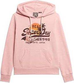 Superdry Sweat à Capuche VL Graphic R Maillot de survêtement, Rose (Somon Rosa Marga), 36 Femme