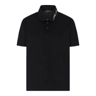 Emporio Armani Homme, Tops, Noir, Taille: XL Polo avec D&eacute;tail Signature
