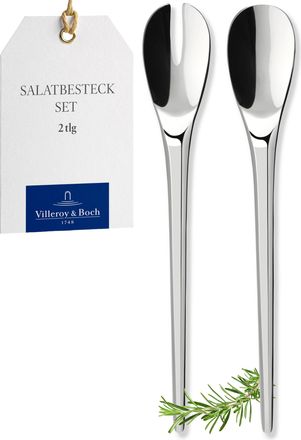 Villeroy & Boch Villeroy und Boch - NewMoon Salatbesteck, 2tlg., vielseitiges Besteckset f&uuml;r den Alltag und die festliche Tafel, Edelstahl, sp&uuml;lmaschinengeeignet