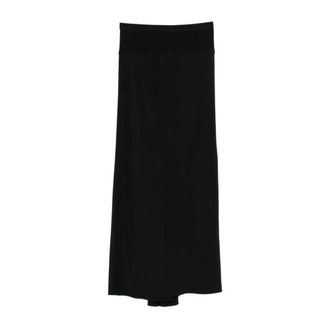 Rick Owens Drapierter Maxi-Rock aus Rippstrick - - Skirts - Damen - Schwarzk - M