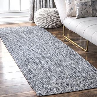 nuLOOM Teppich für drinnen und draußen, geflochten Casual 2 6 x 8 hellblau